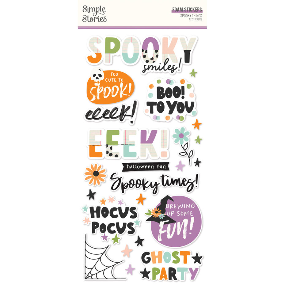 Simple Stories Spooky Things Foam Stickers (24920) - Paperpads.nl