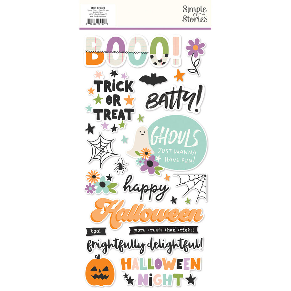 Simple Stories Spooky Things Foam Stickers (24920) - Paperpads.nl