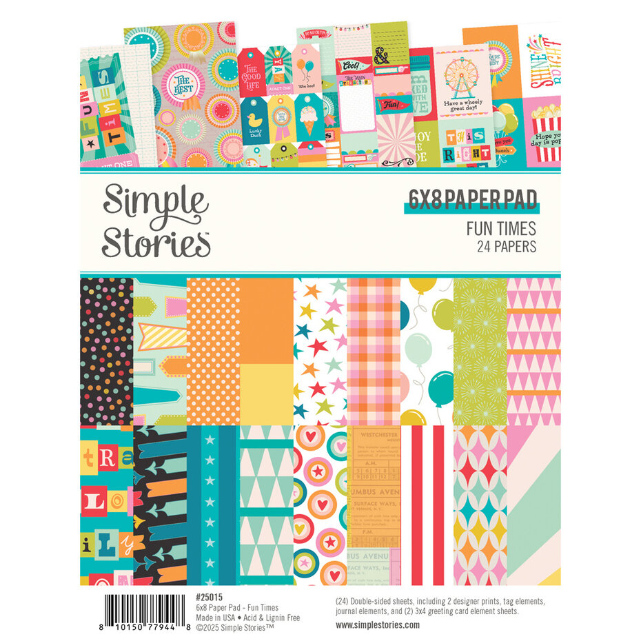 Simple Stories Fun Times 6x8 Inch Paper Pad (25015) - Paperpads.nl