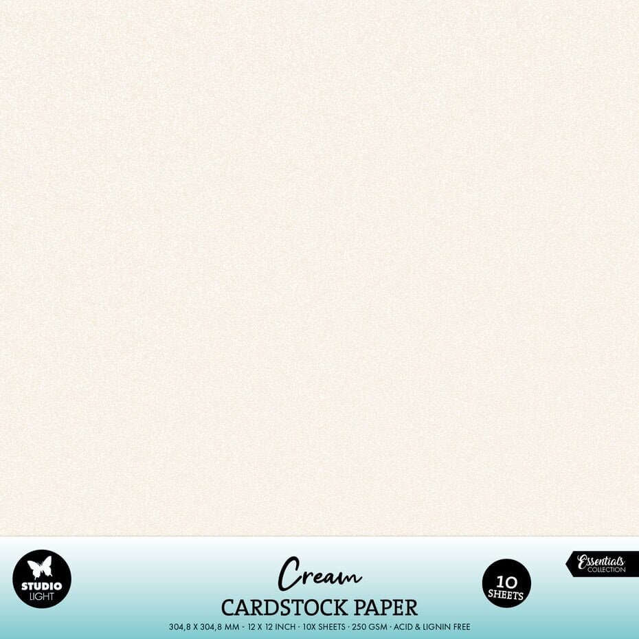 Studio Light Cardstock 12x12 Inch Cream (10pcs) (SL-CO-PS47) - Paperpads.nl