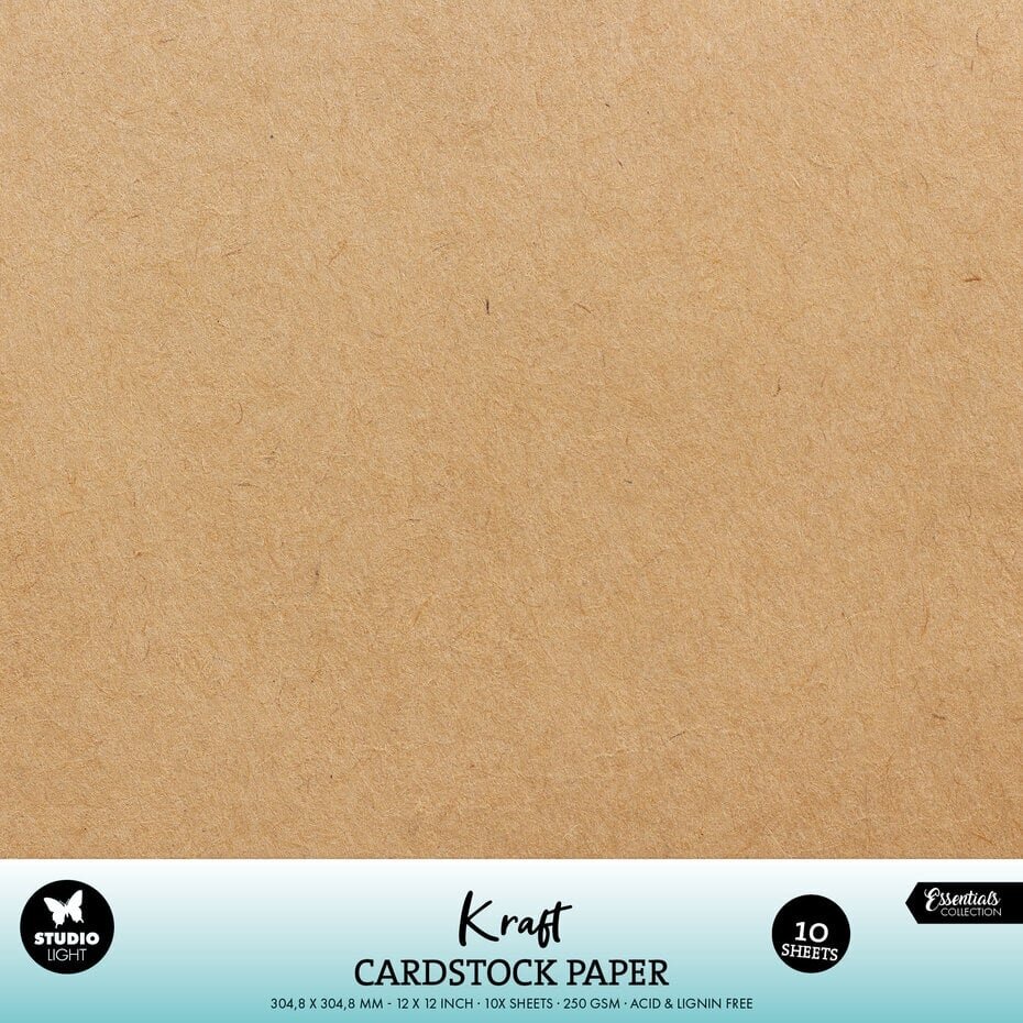 Studio Light Cardstock 12x12 Inch Kraft (10pcs) (SL-CO-PS49) - Paperpads.nl
