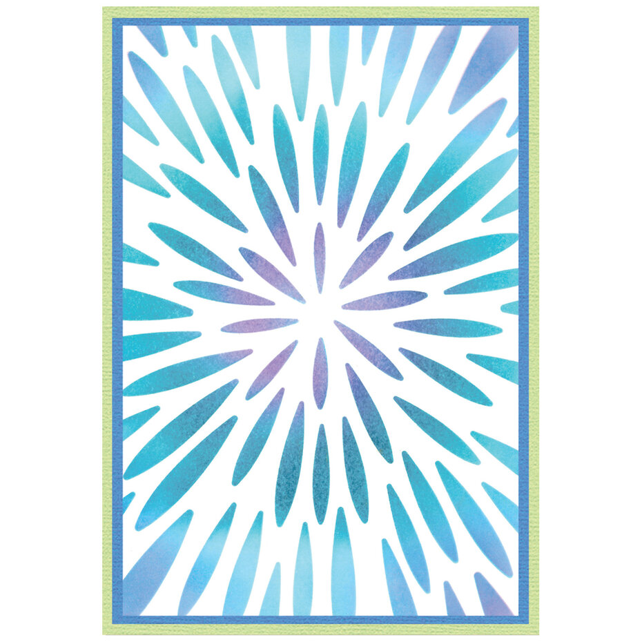 Sizzix Stacey Park 3D Textured Impressions & Stencil Burst of Bright ...