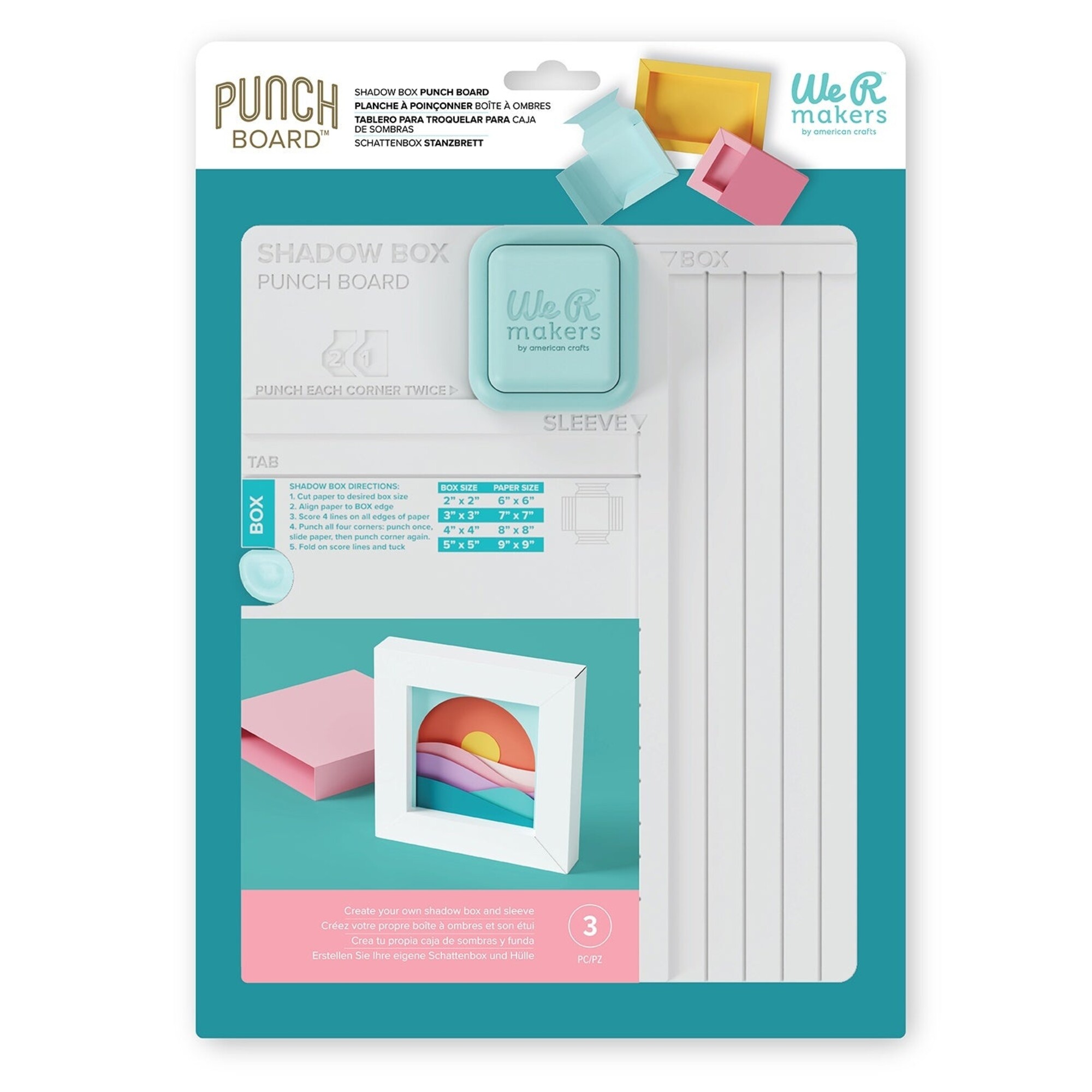 We R Memory Keepers Shadow Box Punch Board (60001201) - Paperpads.nl