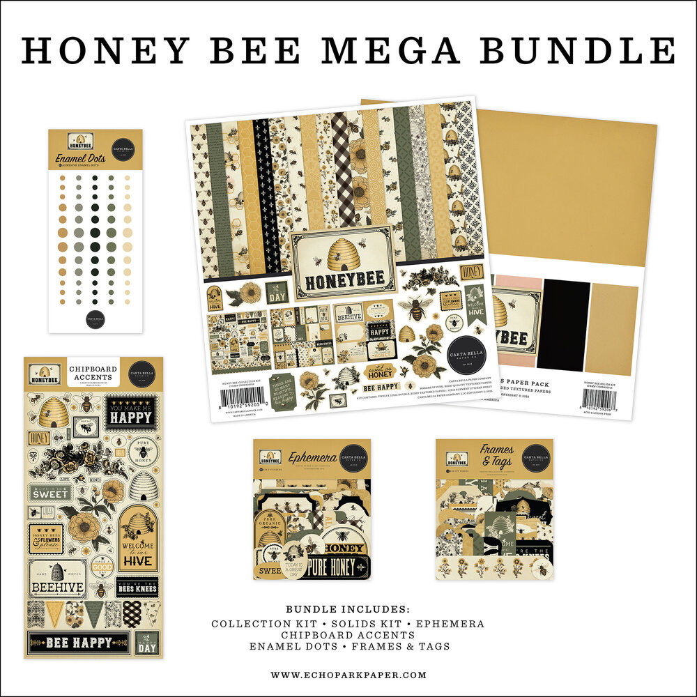 Carta Bella Honey Bee 12x12 Inch Mega Bundle (CBHB450050) - Paperpads.nl
