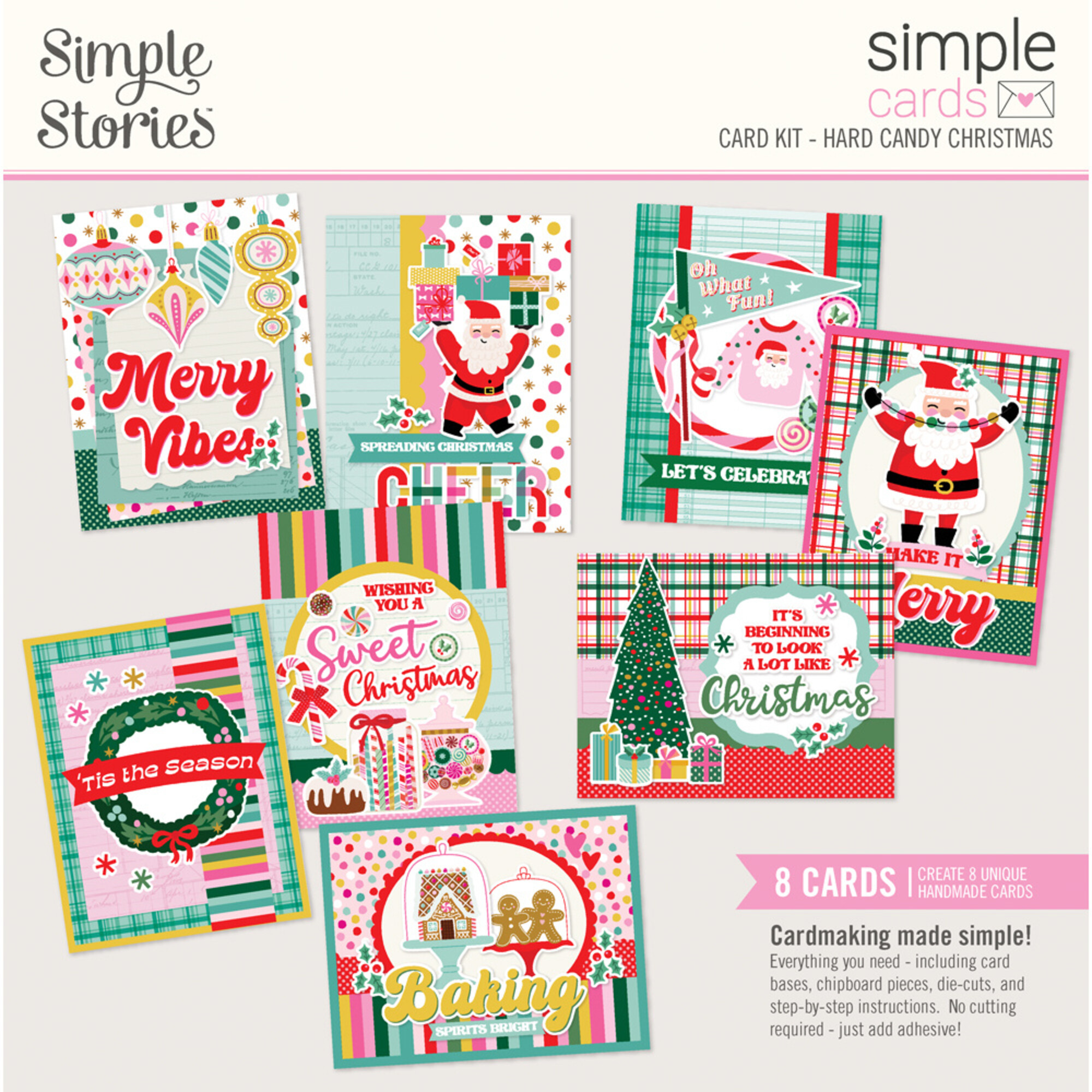 Simple Stories Hard Candy Christmas Simple Cards Kit (25626) - Paperpads.nl