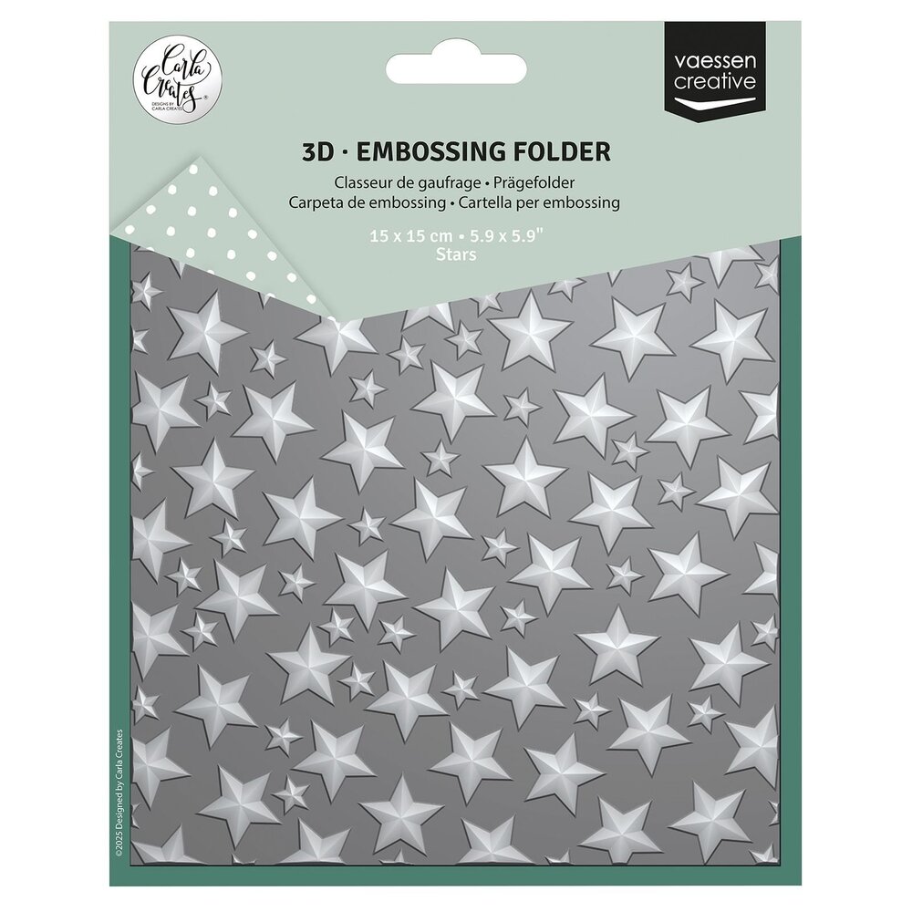 Vaessen Creative Embossing Folder Sterren (CAR0112) - Paperpads.nl