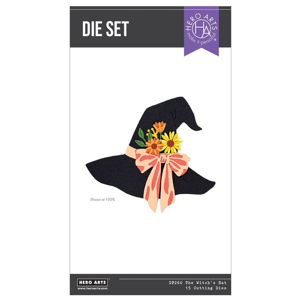Hero Arts Hocus Pocus The Witch’s Hat Dies (DF260) - Paperpads.nl