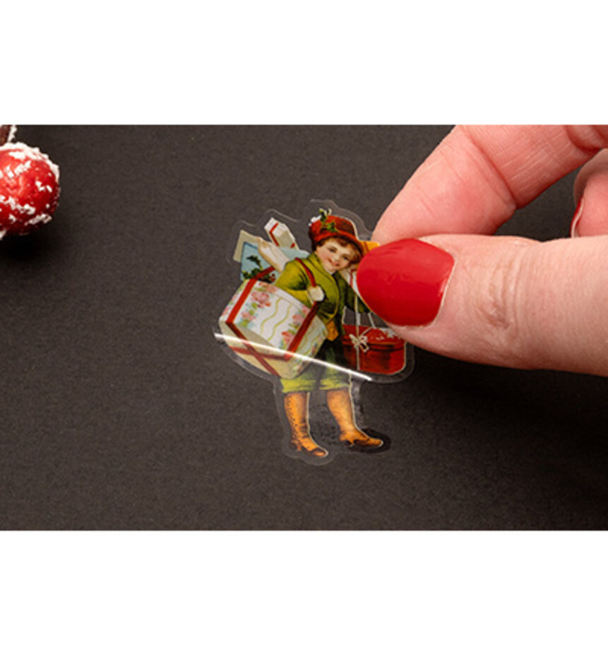 Studio Light Christmas Essentials Clear Stickers on Roll Vintage Chris ...