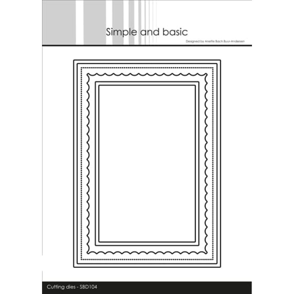 Simple and Basic Card Base Rectangle with Inlay Metal Dies (SBD104 ...