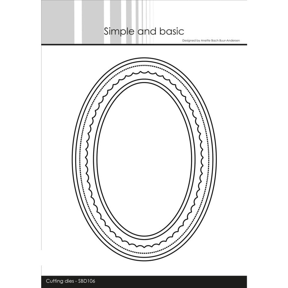 Simple and Basic Card Base Oval with Inlay Metal Dies (SBD106 ...