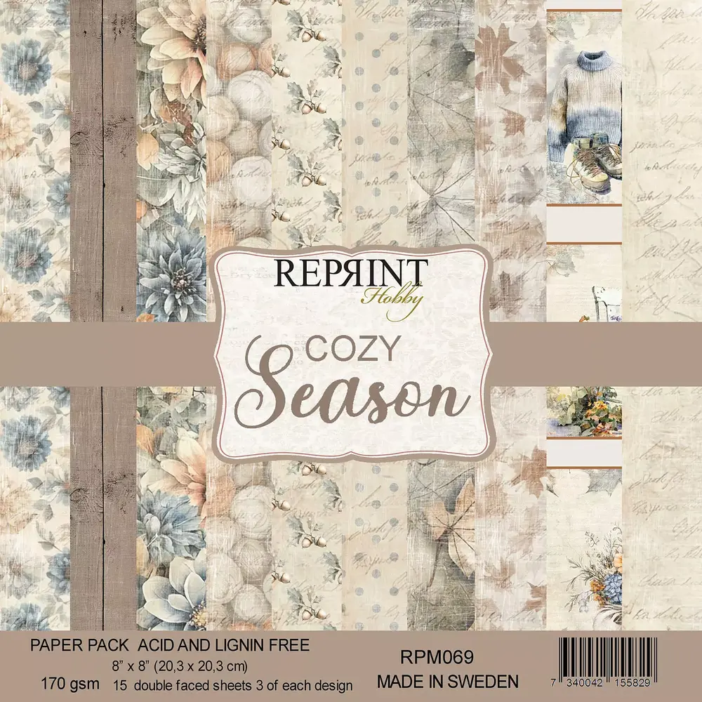 Reprint Cozy Season 8x8 Inch Paper Pack (RPM069) - Paperpads.nl