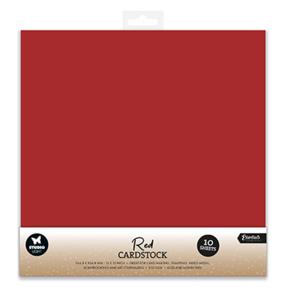 Studio Light Cardstock 12x12 Inch Christmas Red (10pcs) (SL-CO-PS60 ...