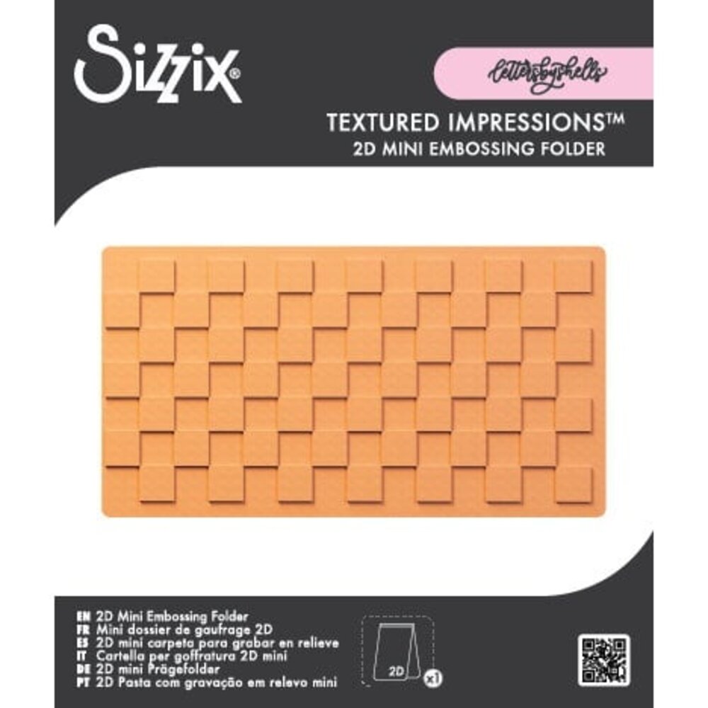 Sizzix Letters by Shells Textured Impressions Checkered Pattern (66696 ...