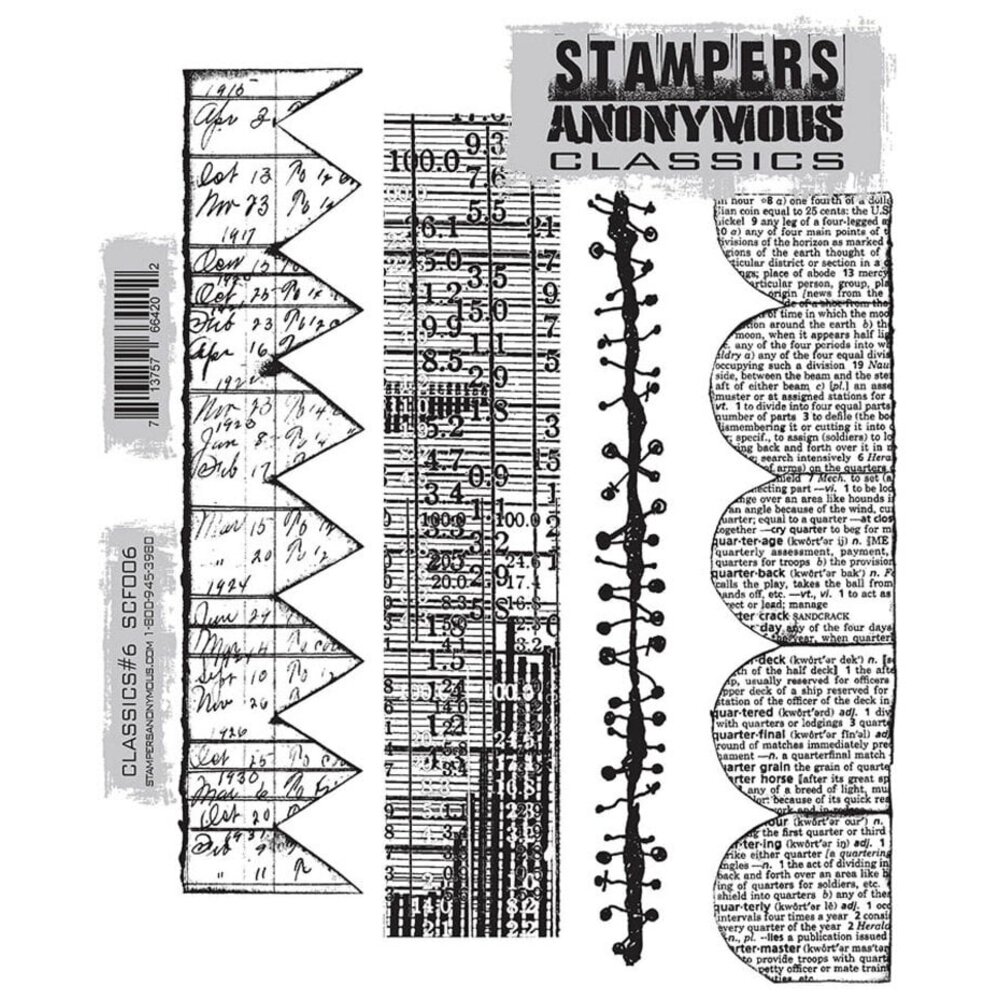 Stampers Anonymous Cling Stamps Classics #6 (SCF006) - Paperpads.nl