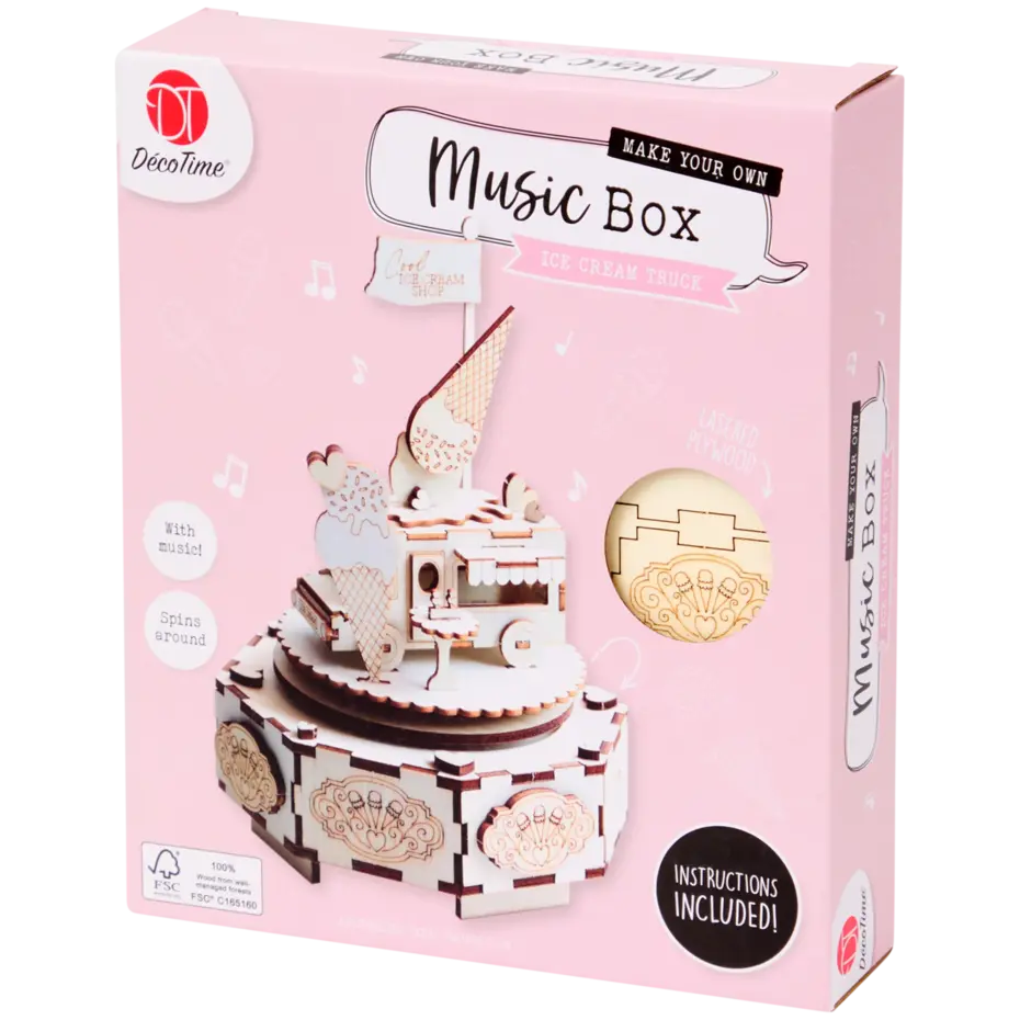 DécoTime DIY Music Box Ice Cream Truck (3013635) - Paperpads.nl