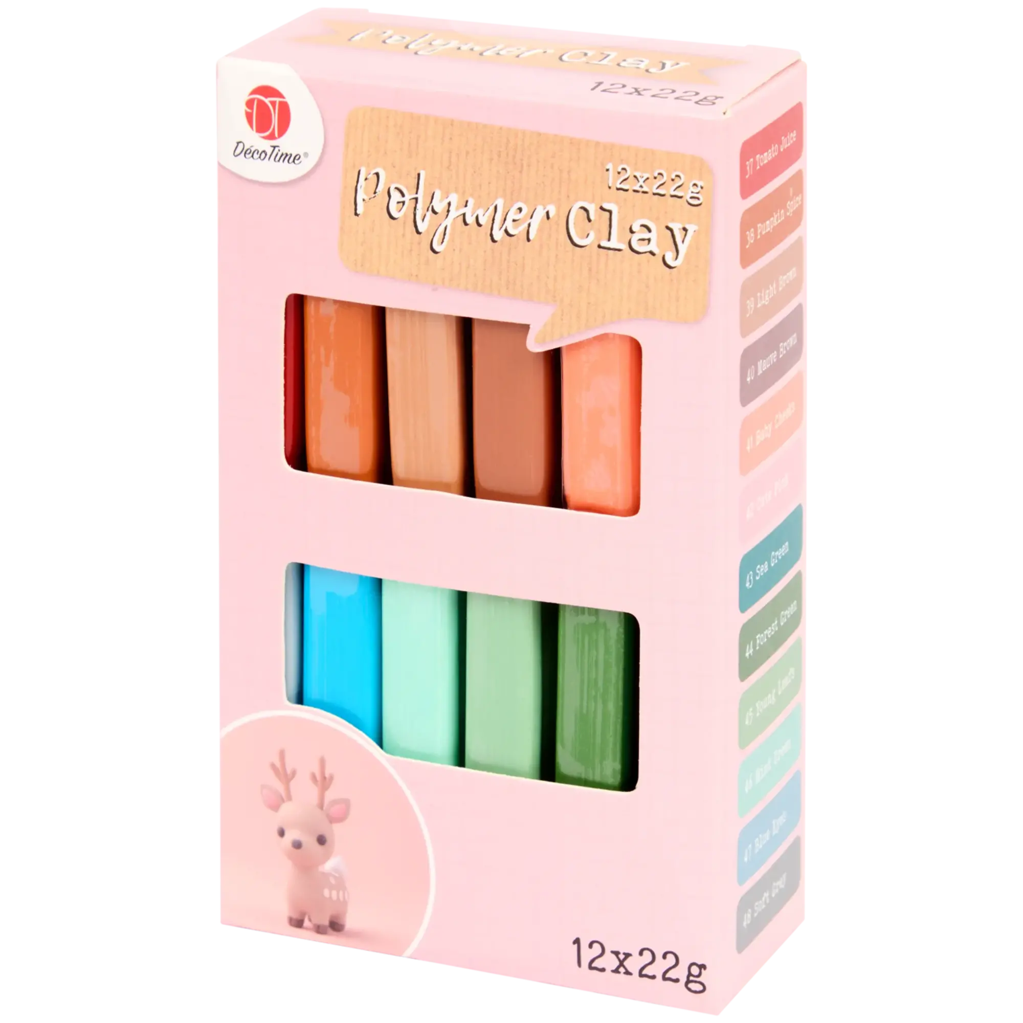 DécoTime Polymer Clay Set Natural Colors (3206691) - Paperpads.nl