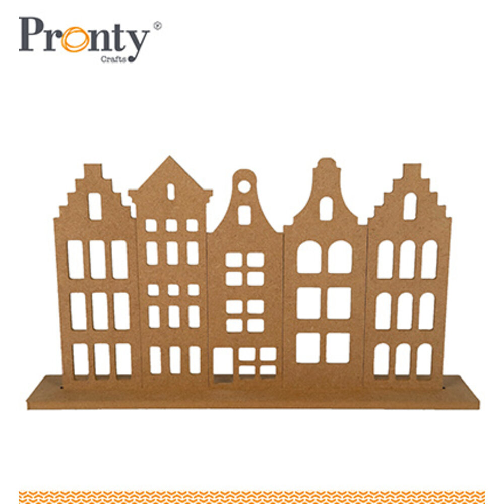 Pronty Craft MDF Scenes Christmas Houses (460.432.131) - Paperpads.nl