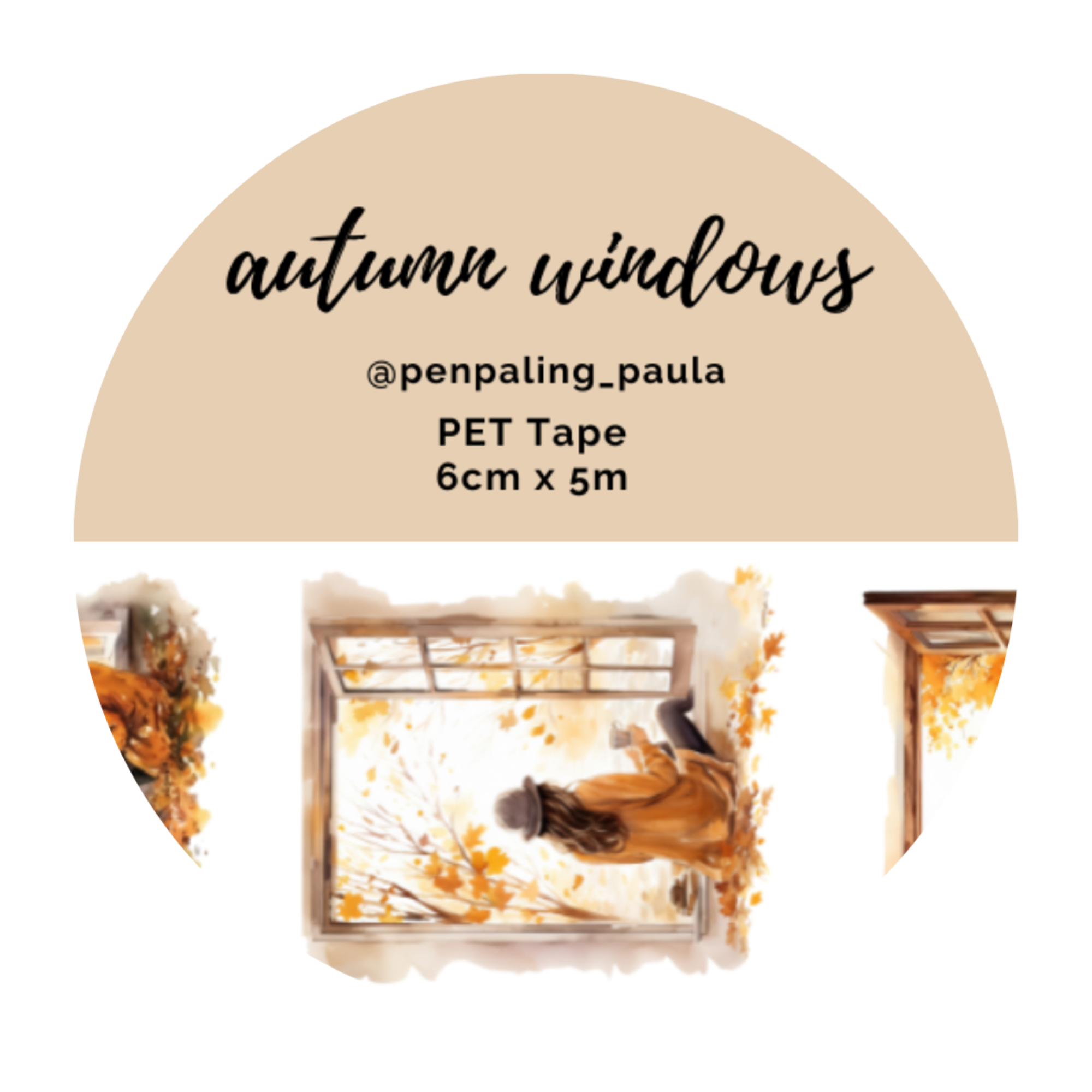 Penpaling Paula Autumn Windows PET Tape (PET015) - Paperpads.nl