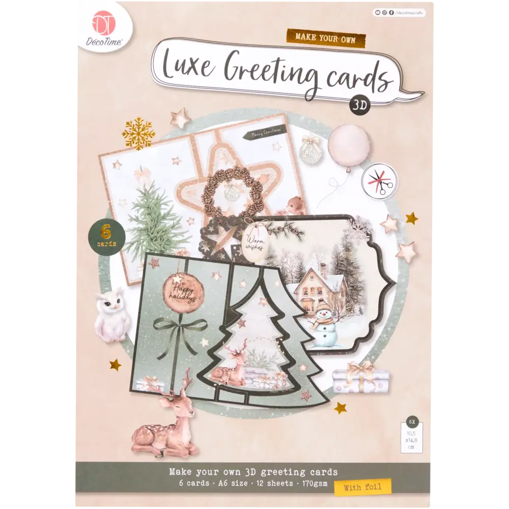 DécoTime Snowfall Forest DIY 3D Greeting Cards (3217456) - Paperpads.nl