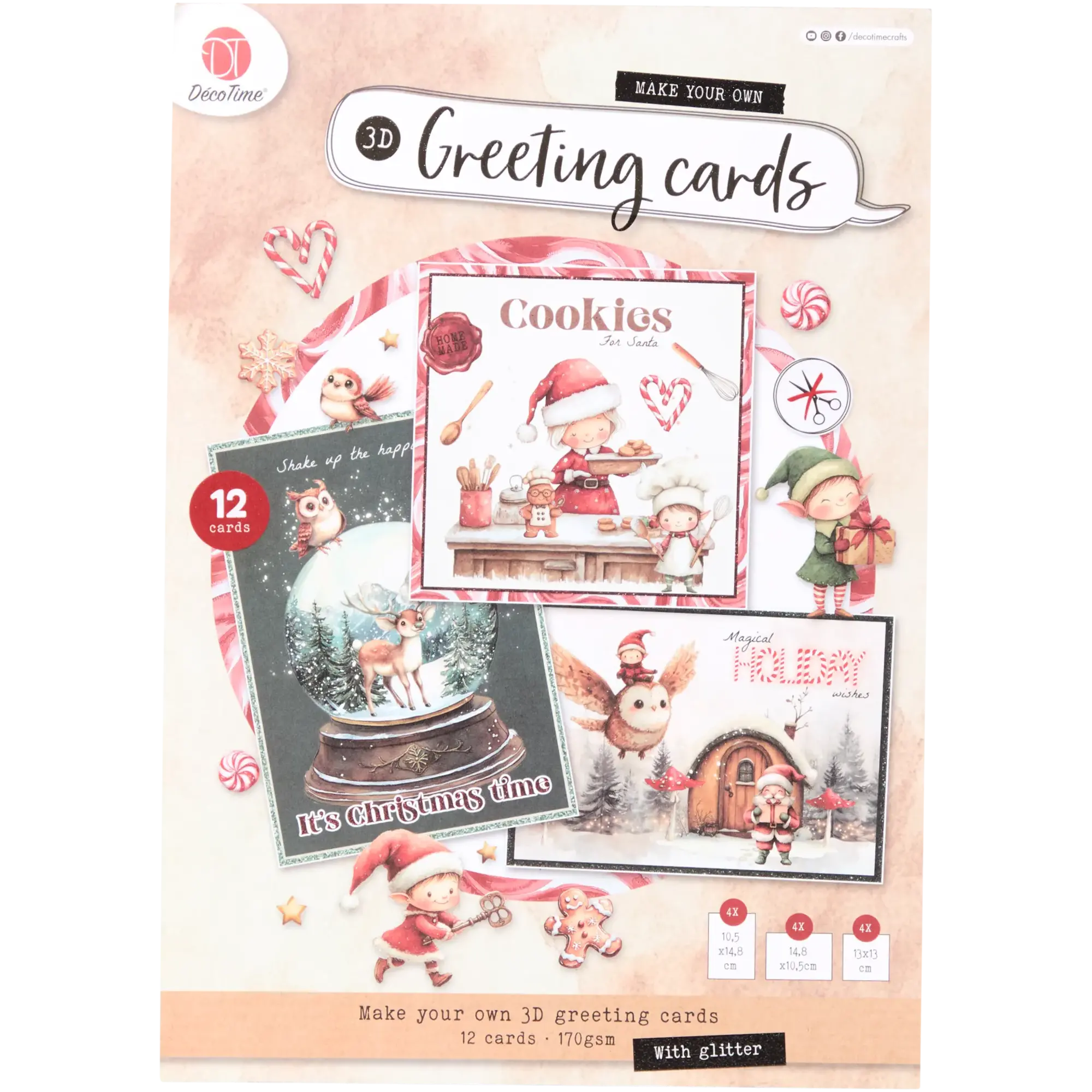 DécoTime Gingerbread Christmas DIY 3D Greeting Cards (3217456 ...