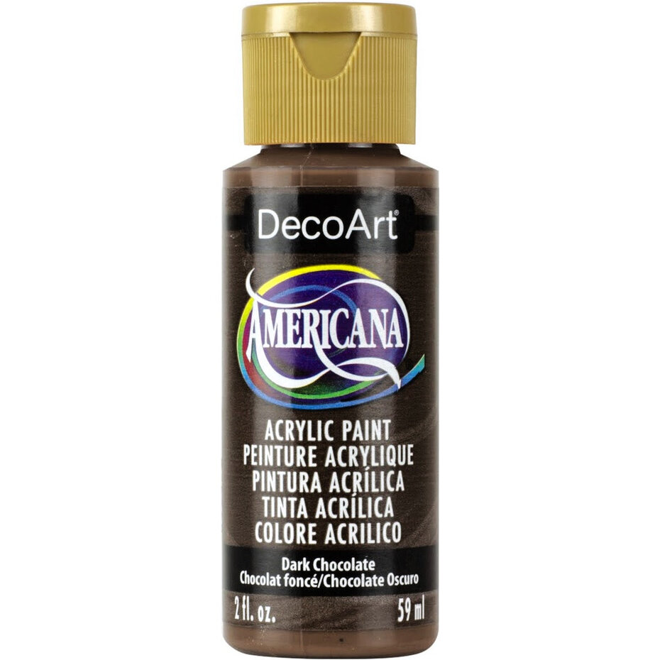 DecoArt Americana Acrylic Paint Dark Chocolate (DAO65) - Paperpads.nl