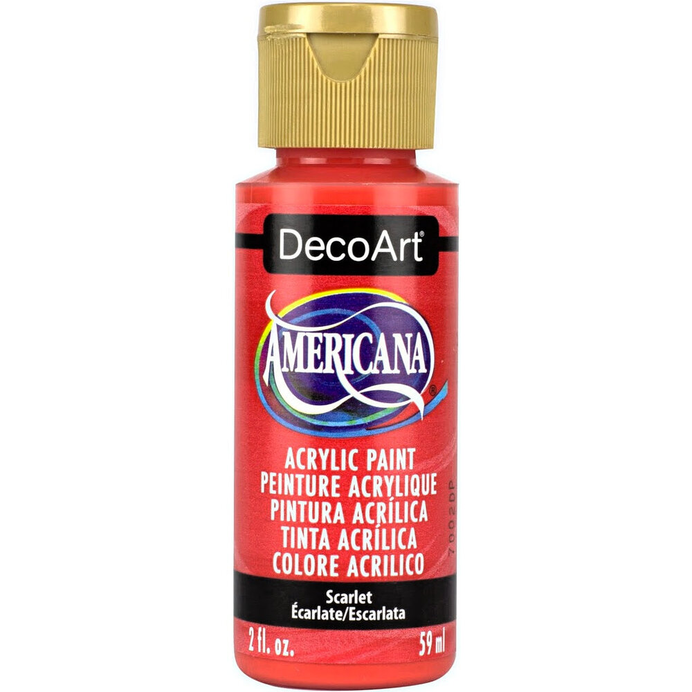 DecoArt Americana Acrylic Paint Scarlet (DA345) - Paperpads.nl