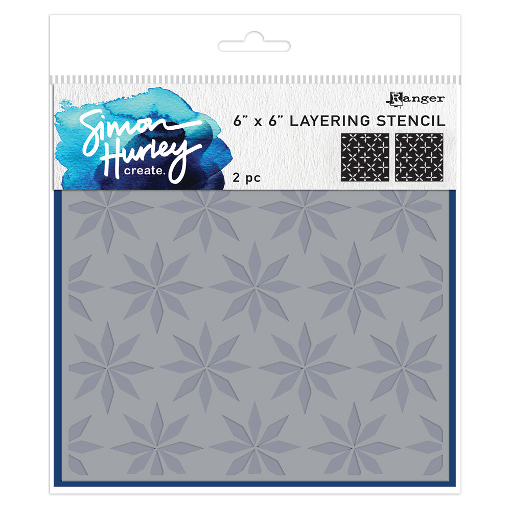 Simon Hurley Create Spiral Star 6x6 Inch Masking Stencils (HUS86710 ...