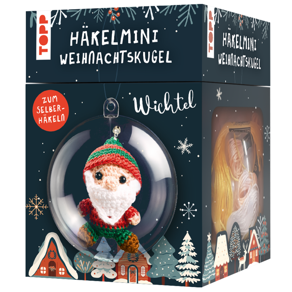 Topp Haakset Mini Kerstbal Kerst Kabouter (18539) - Paperpads.nl