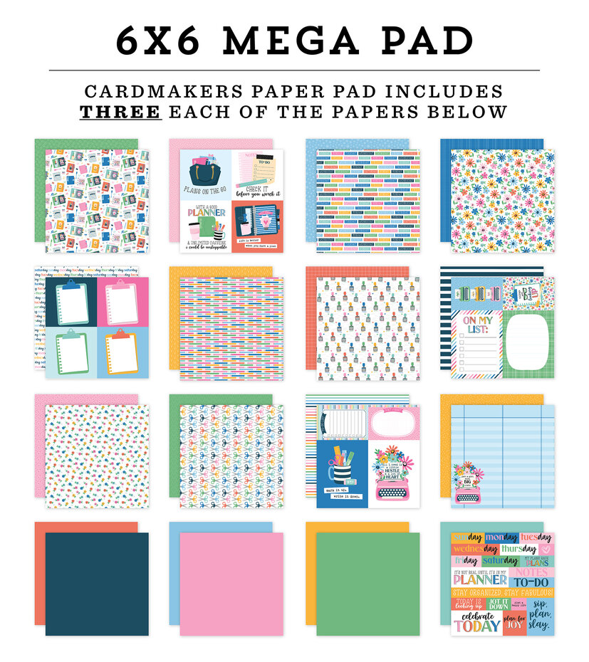 Echo Park Plan On It 6x6 Inch Mega Pad (POI474031) - Paperpads.nl