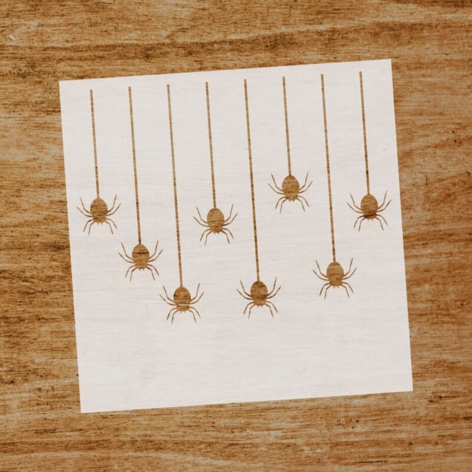 Evyre Scrapbooking Spinnen 6x6 Inch Masking Stencil (ST005) - Paperpads.nl