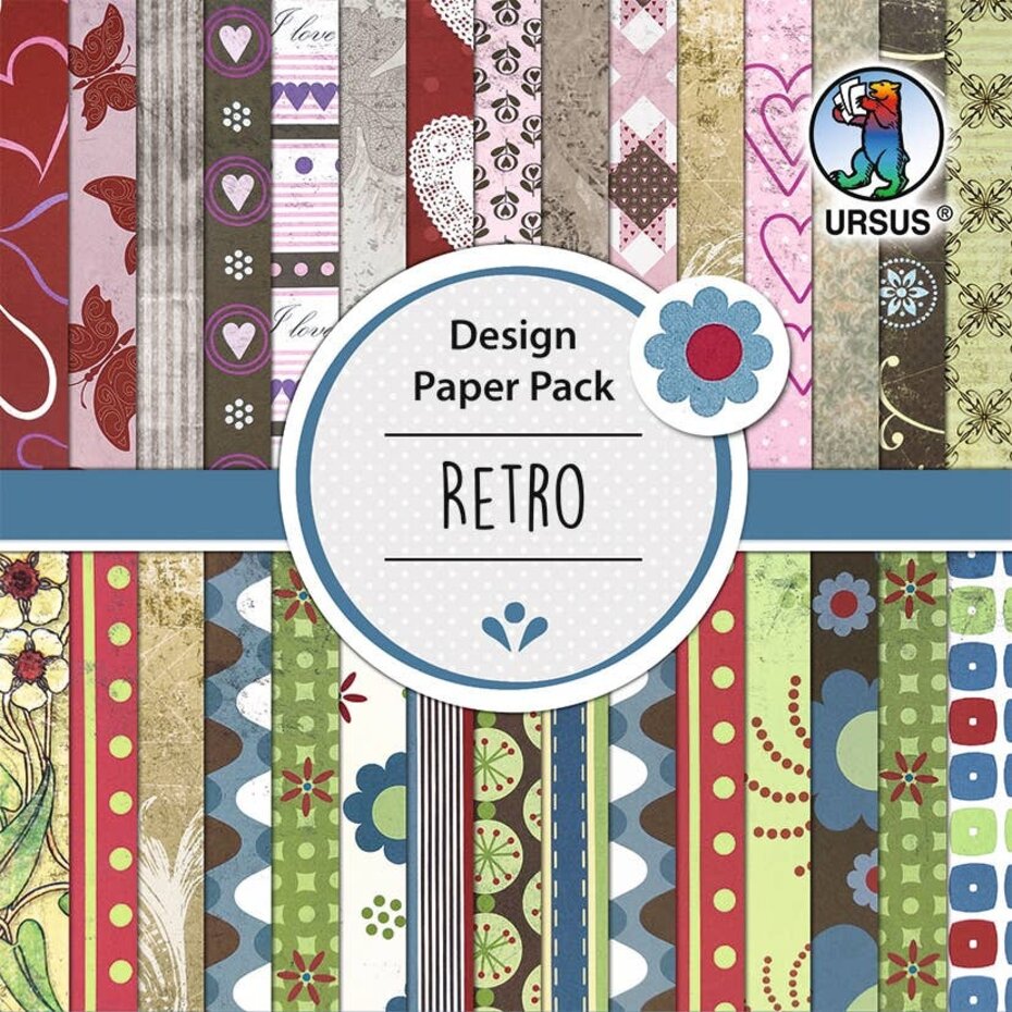 Ursus Retro 6x6 Inch Paper Pack (41080004) - Paperpads.nl