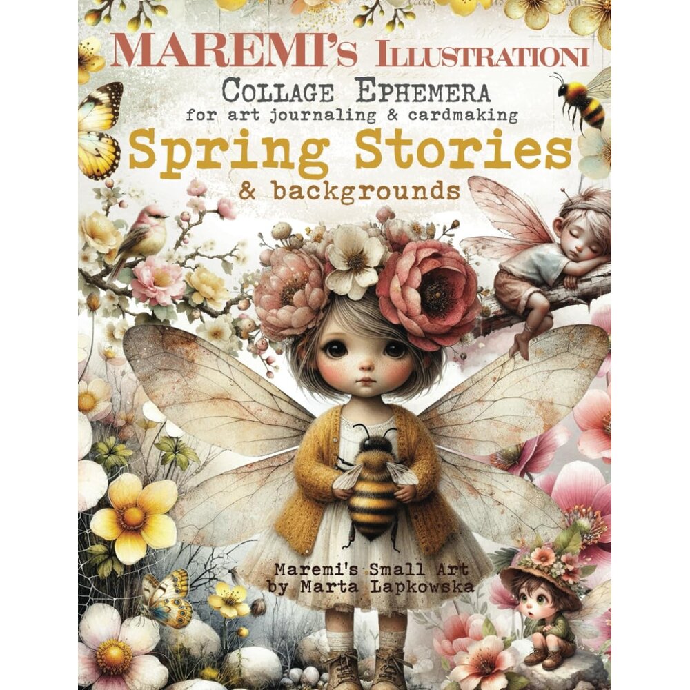 Maremi's Small Art Spring Stories & Backgrounds Collage Ephemera Book ...
