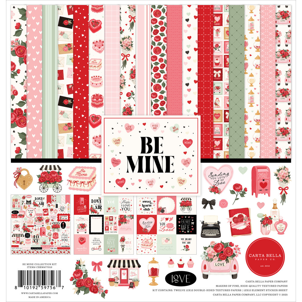 Carta Bella Be Mine 12x12 Inch Collection Kit (CBBM477016) - Paperpads.nl