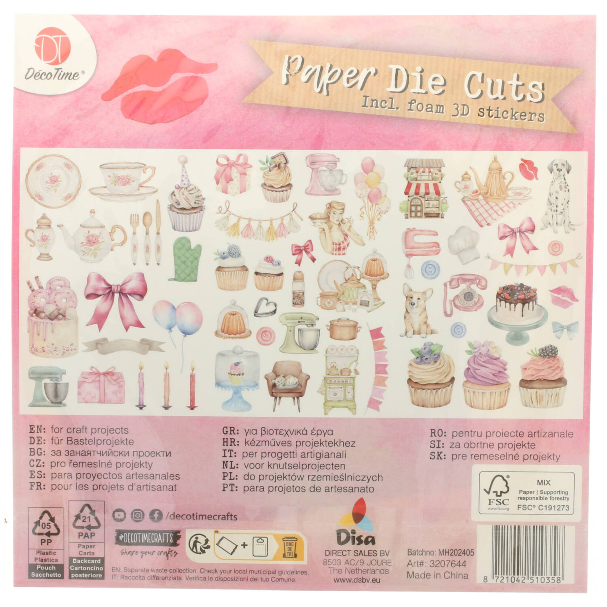 DécoTime Paper Die Cuts Birthday Bakings (3207644) - Paperpads.nl
