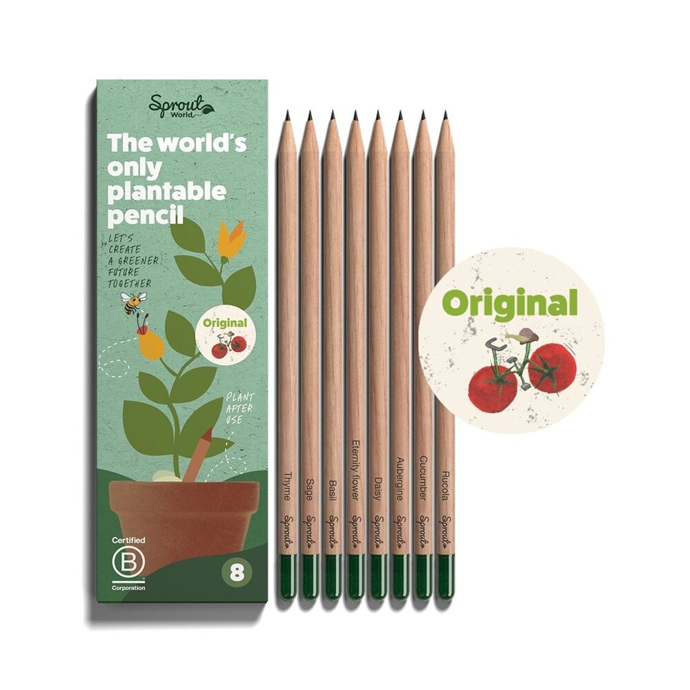 Sprout World Plantable Pencils Original 8 Pack - Paperpads.nl