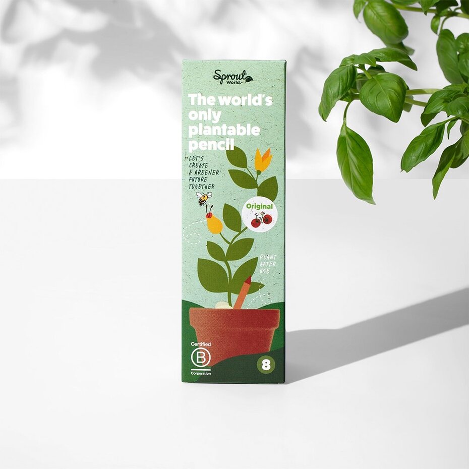 Sprout World Plantable Pencils Original 8 Pack - Paperpads.nl
