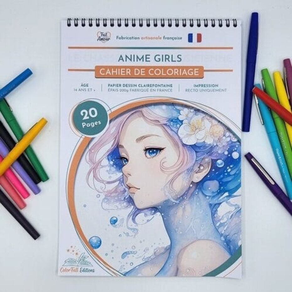 ColorFall Editions Anime Girls A4 Coloring Book - Paperpads.nl