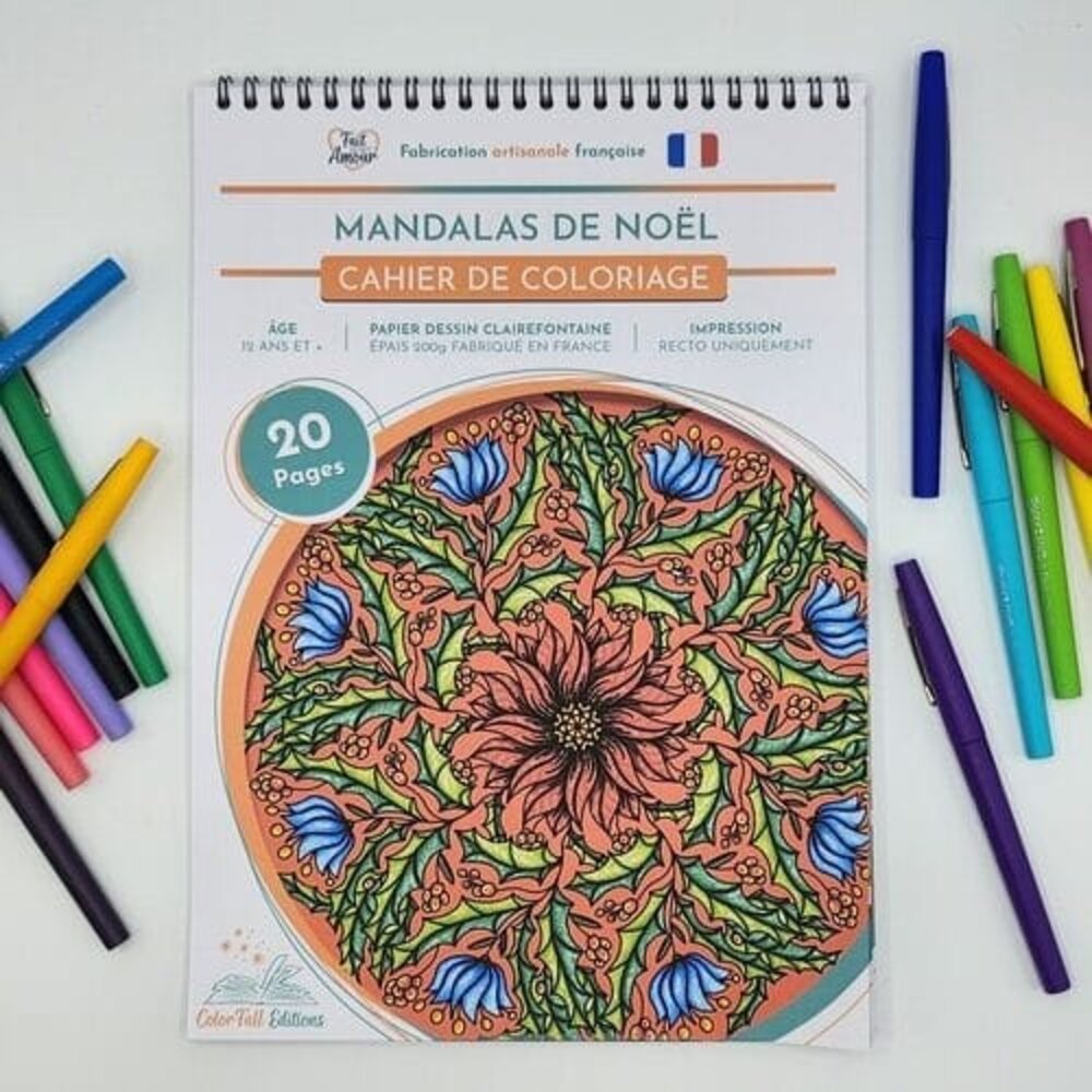 ColorFall Editions Mandalas de Noël A4 Coloring Book - Paperpads.nl