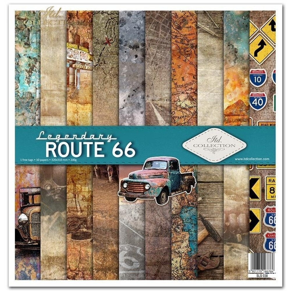 ITD Collection Legendary Route 66 12x12 Inch Paper Pad (SLS 038 ...