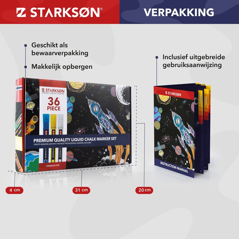 Starkson Premium Quality Liquid Chalk Marker Set - Paperpads.nl