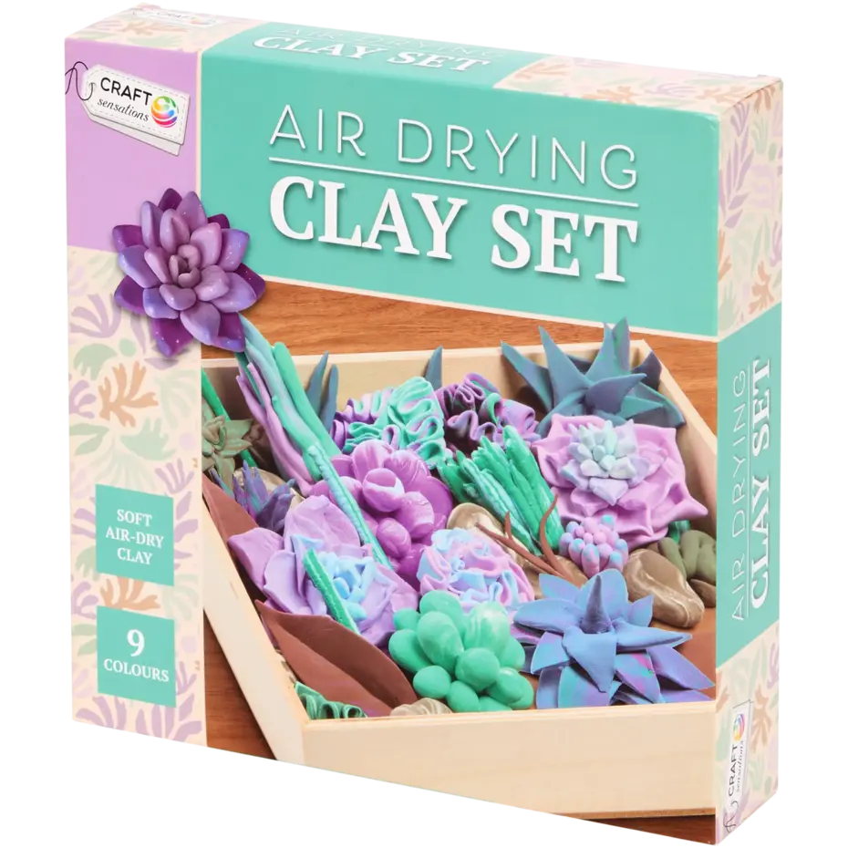 Craft Sensation Purple Flower Air Drying Clay Set (3214291) - Paperpads.nl