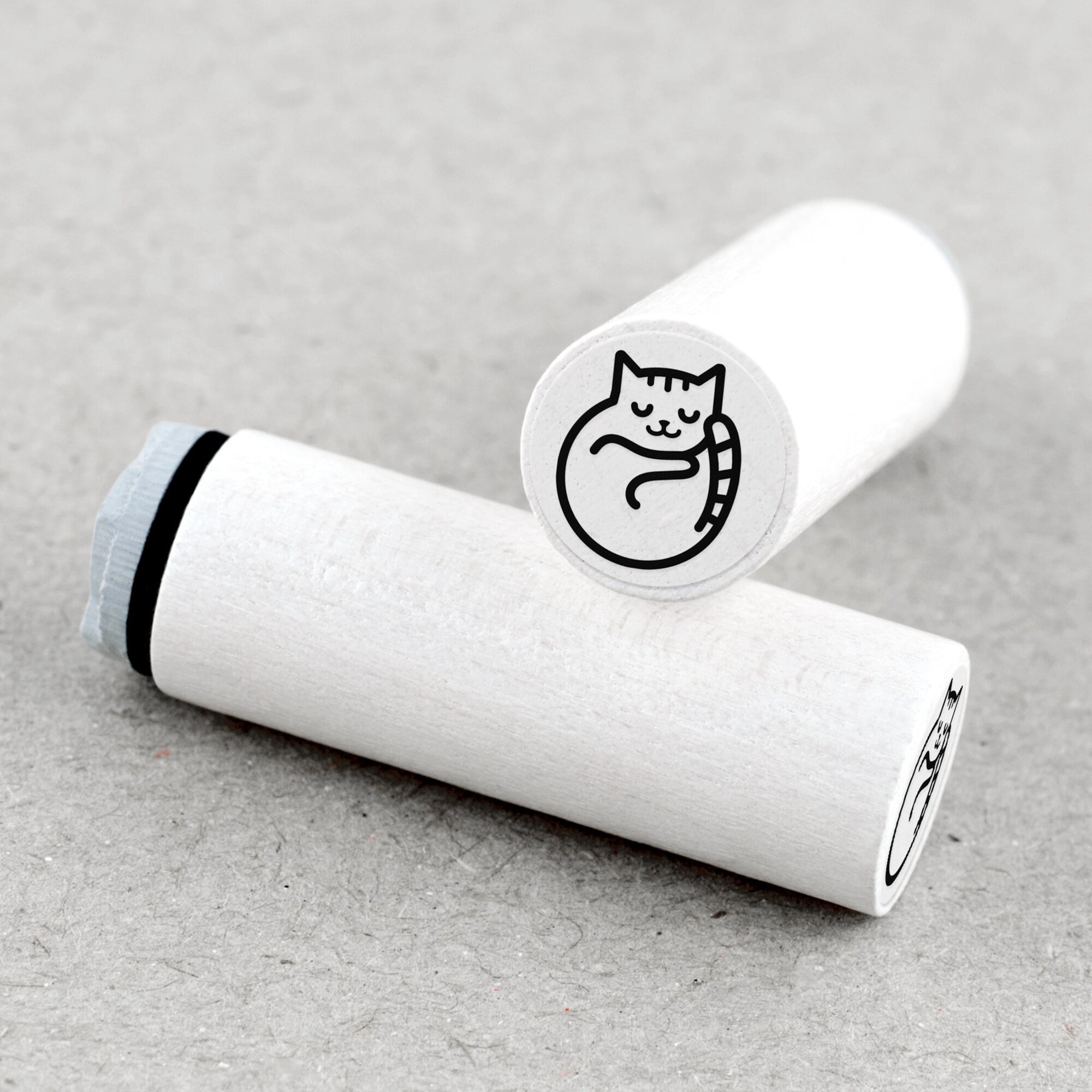 Merry & Bright Mini Wooden Stamp Cat (1MB02361) - Paperpads.nl