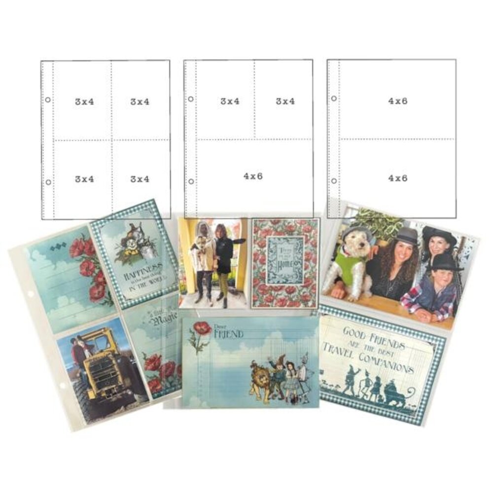 Graphic 45 Binder Album 6x8 Inch Multi Pack Pocket Page Refills (45032 ...