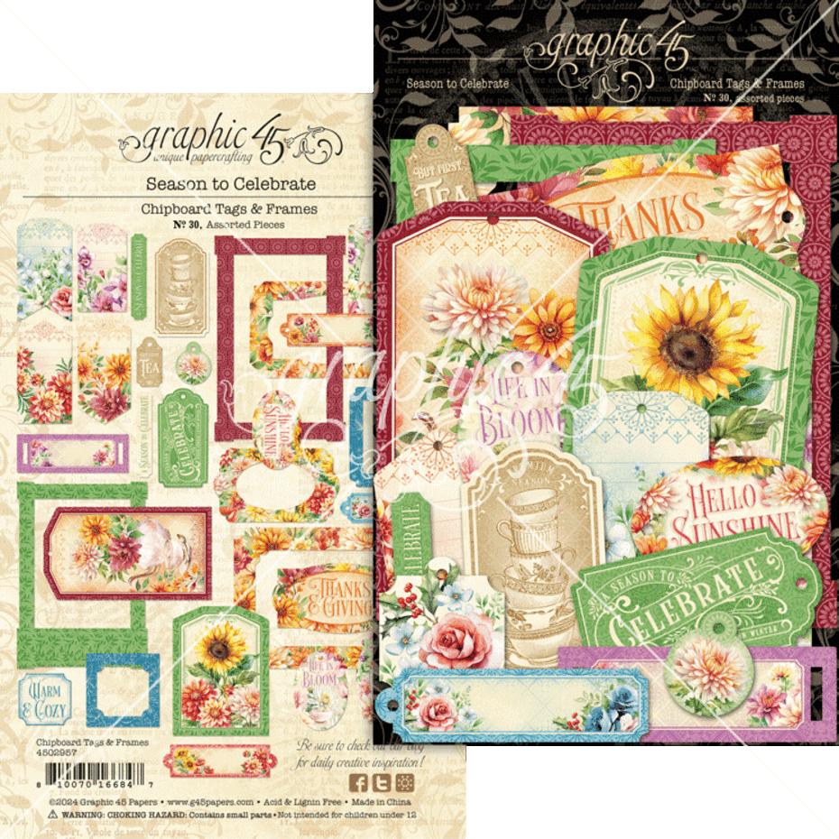 Season to Celebrate Chipboard Tags & Frames (4502957) - Paperpads.nl