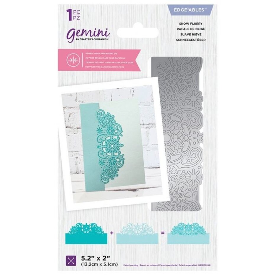 Snow Flurry Double-Sided Die (GEM-DSD-EDG-SNO) - Paperpads.nl