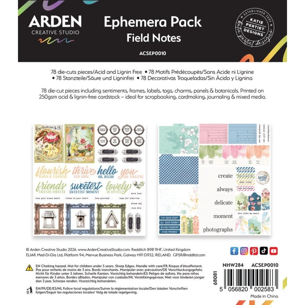 Arden Creative Studio Field Notes Ephemera Pack (ACSEP0010) - Paperpads.nl