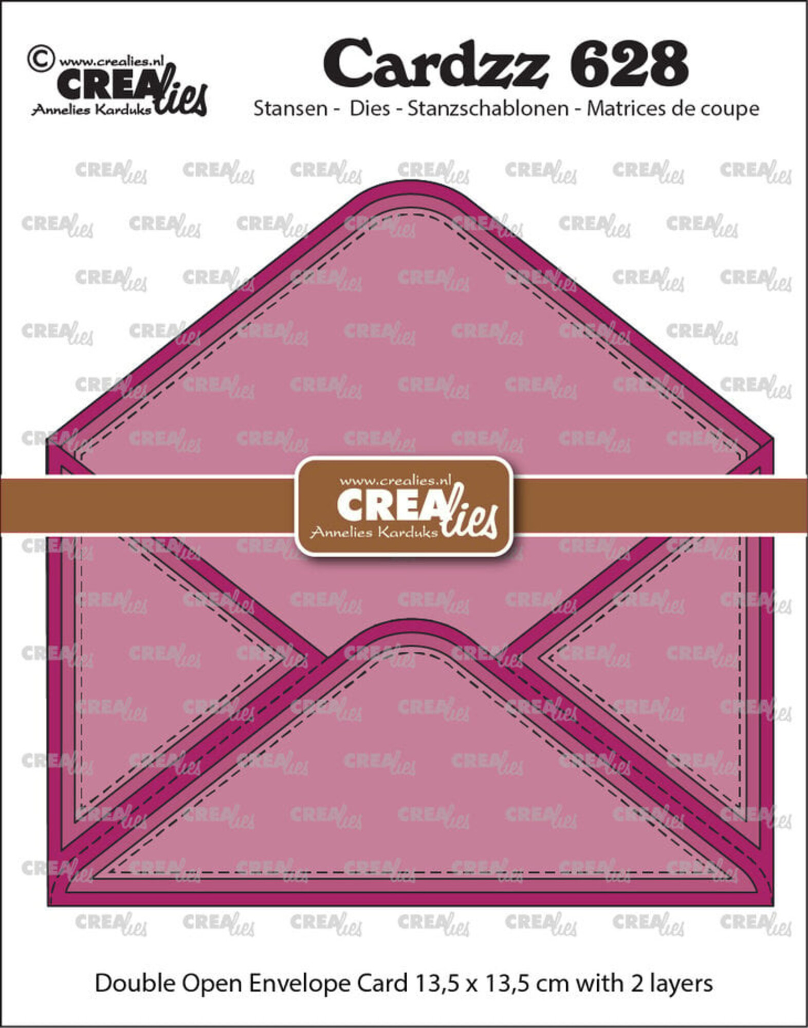 Crealies Cardzz Dies Dubbele Kaart Open Envelop (CLCZ628) - Paperpads.nl
