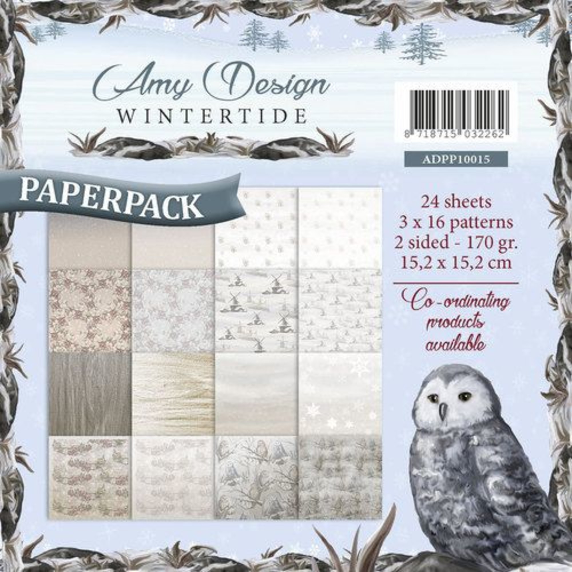 Amy Design Wintertide 6x6 Inch Paper Pack (ADPP10015) - Paperpads.nl