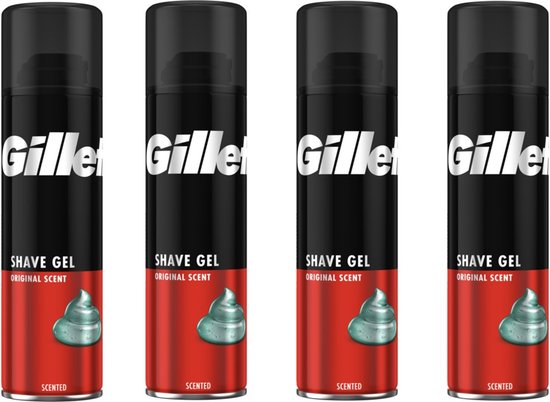Gillette Scheergel basic - Regular - 4x 200ml - Stuntwinkel.nl