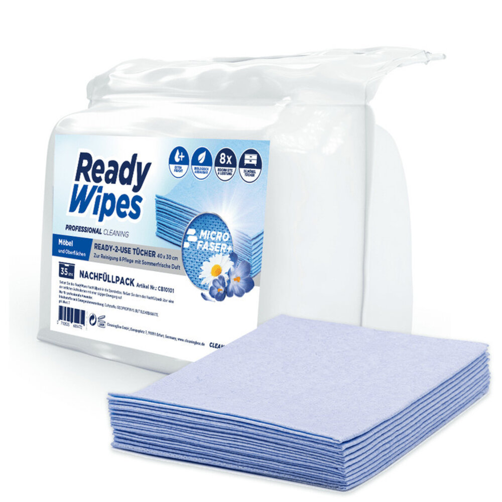 Navulverpakking Microvezel doekjes meubels & Oppervlakken 30x40 cm - De ...